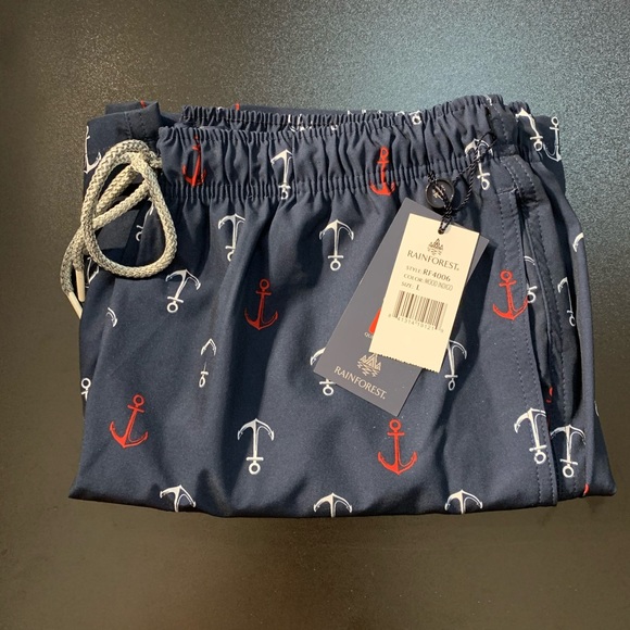 RAINFOREST | Swim | New Mens Rainforest Swim Shorts Blue Anchors | Poshmark
